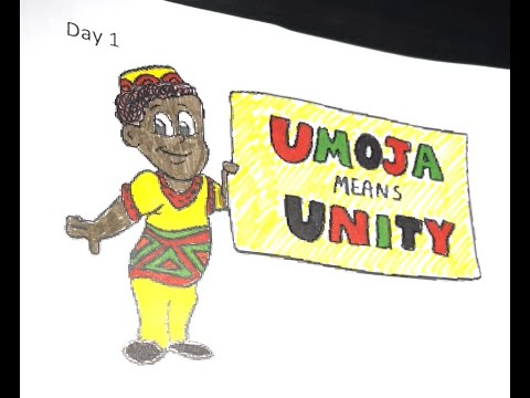 Coloring with Jay ~Kwanzaa Day 1 (Umoja means Unity). - YouTube