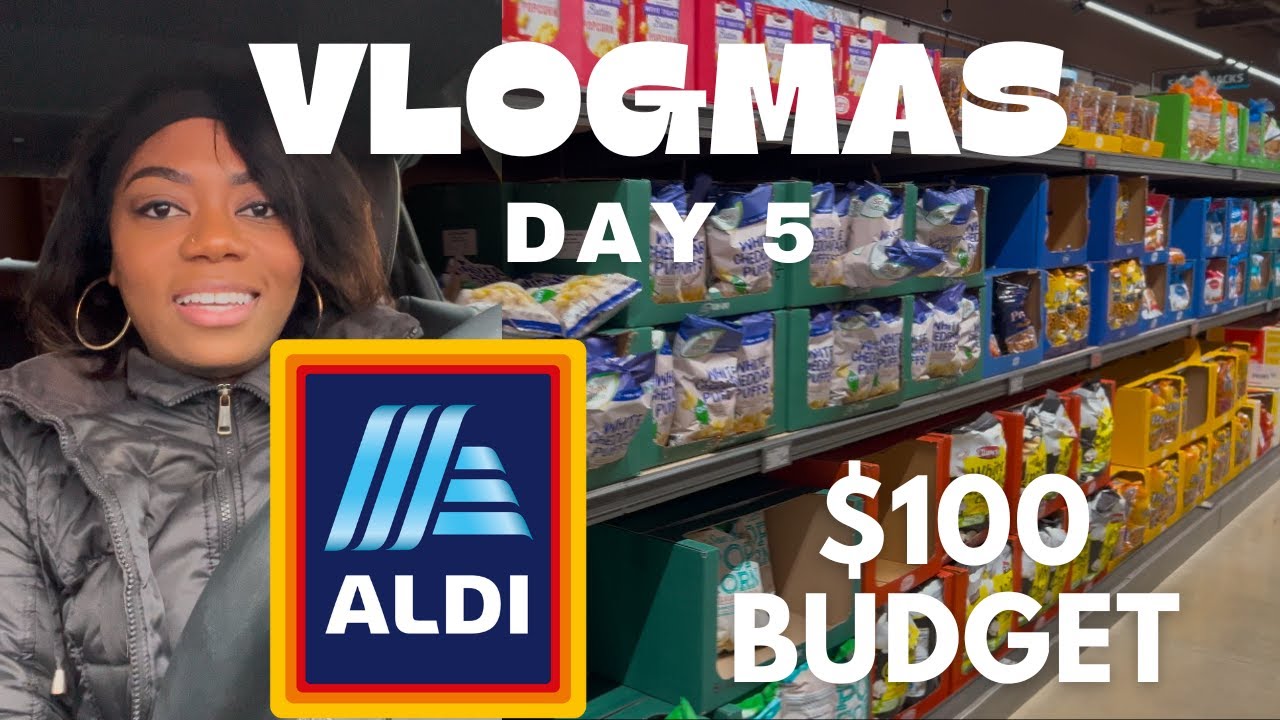 #VLOGMAS Day 5: Grocery Shopping at ALDI with a $100 Budget #aldi # ...