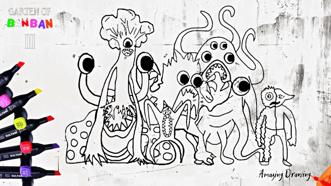 How to color easy Garten of BanBan #64 How to Color Banban characters ...