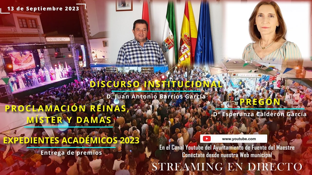 Discurso Institucional de nuestro Alcalde, D. Juan Antonio Barrios García. - YouTube