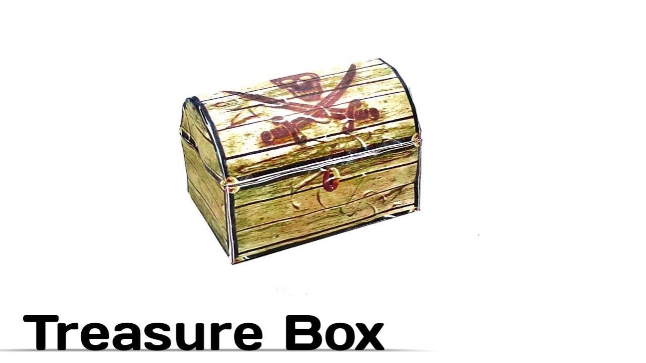 How To Make Treasure Box Using color paper - YouTube
