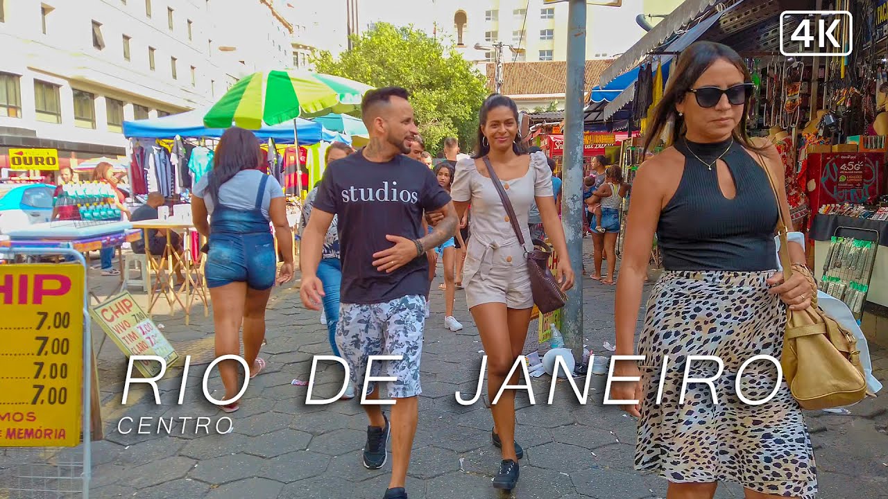 Walking in Downtown Rio de Janeiro: Uruguaiana St 🇧🇷 Brazil | 4K 2020 ...