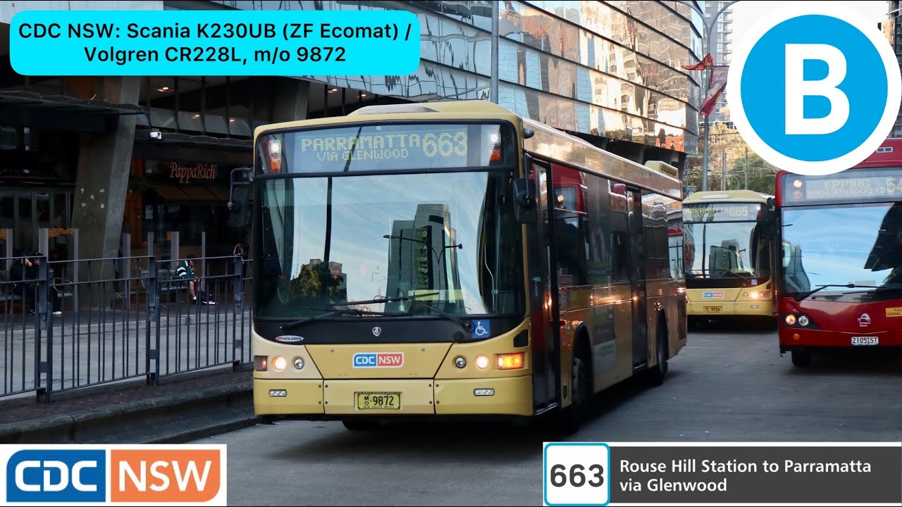 CDC NSW: Scania K230UB (ZF Ecomat) / Volgren CR228L, m/o 9872 - YouTube