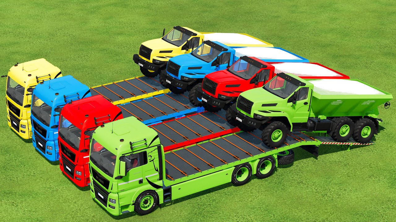 TRANSPORT URAL LIME SPREADER WITH MAN TRUCKS & LIME SPREADING - Farming ...