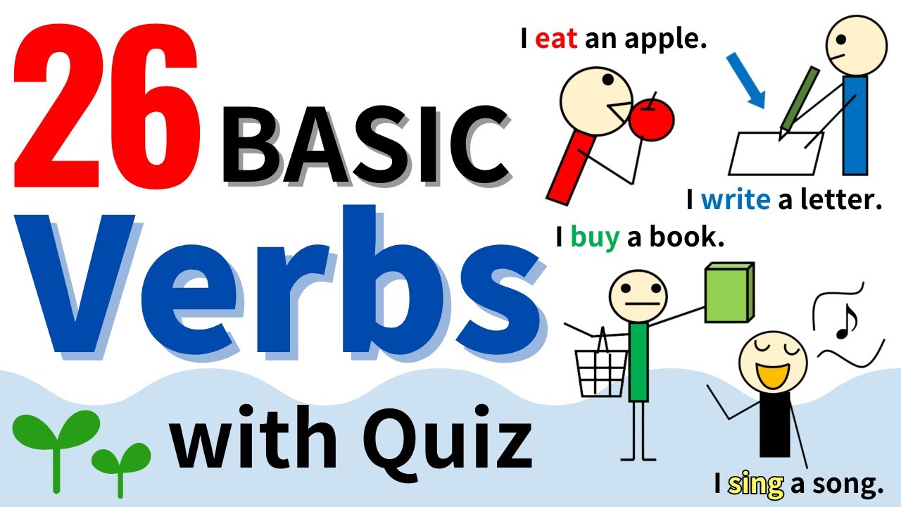 English Vocabulary - 26 Basic Verbs for Kids and Beginners - YouTube