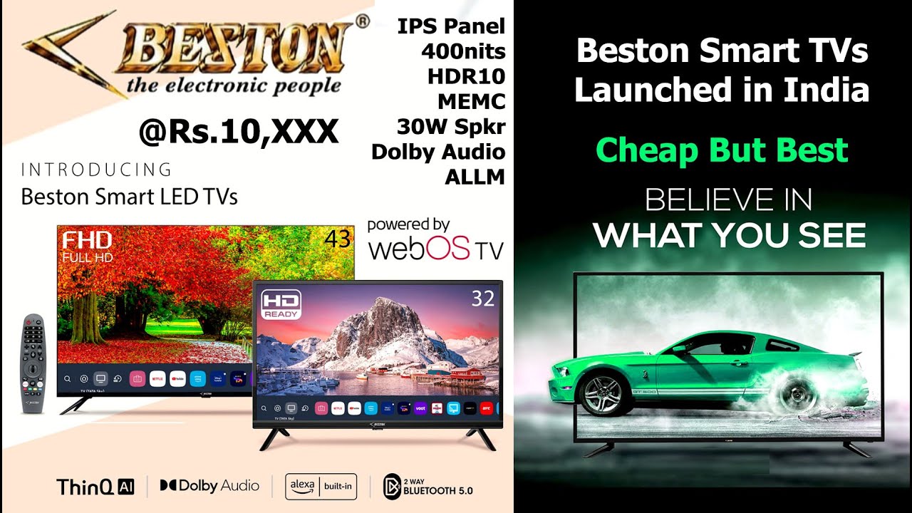 Beston Smart LED TV with LG WebOS & much more #BestonTV # ...