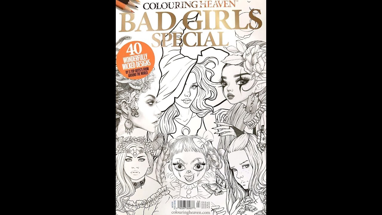 Flip Through Colouring Heaven - Bad Girls Special Coloring Magazine ...