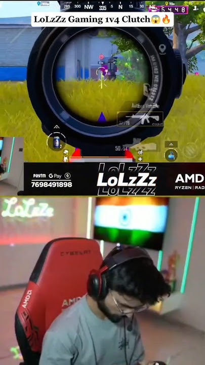 LoLzZz Gaming 1v4 Clutch🤯🔥|| Wait For Last Enemy🤣|| #shorts #bgmi #lolzzzgaming - YouTube