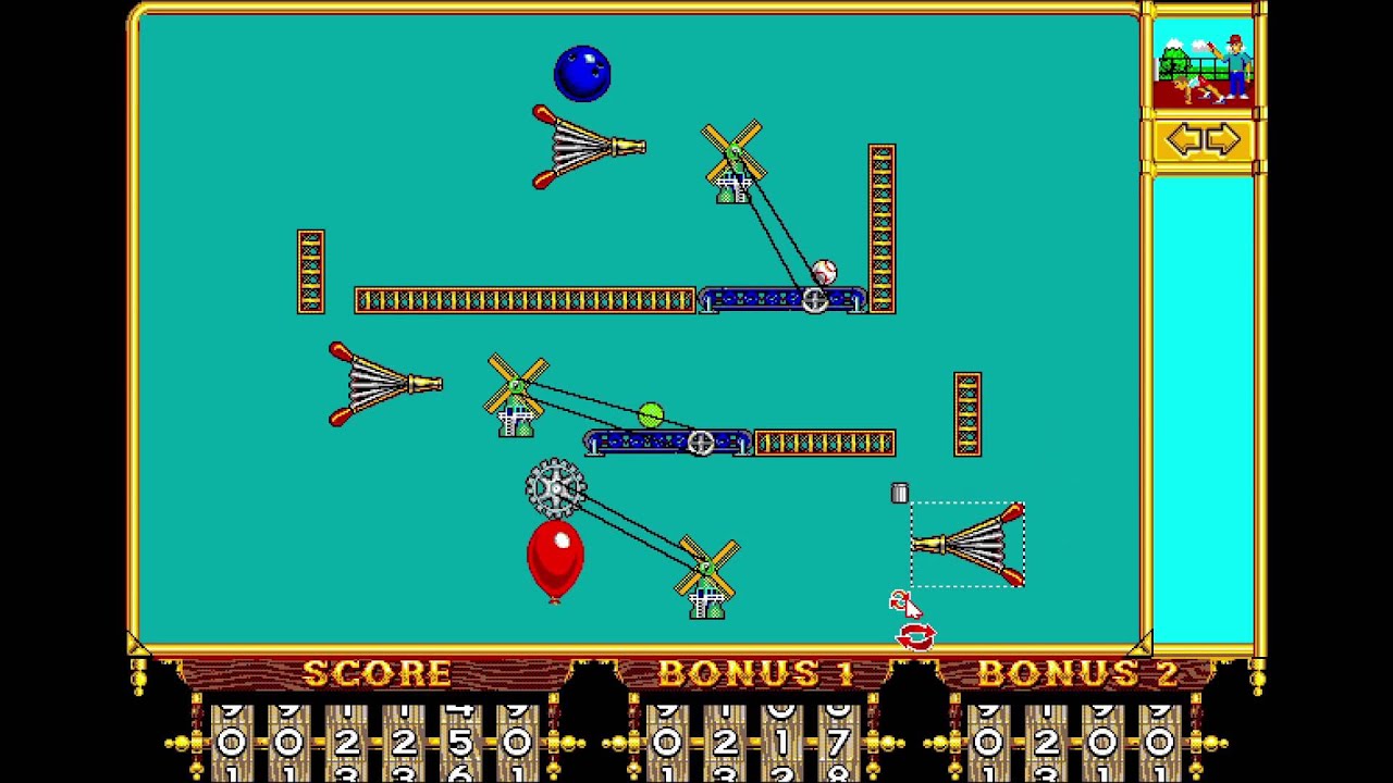 The Incredible Machine - Puzzle 8: "Tutorial: Tilting at Windmills ...