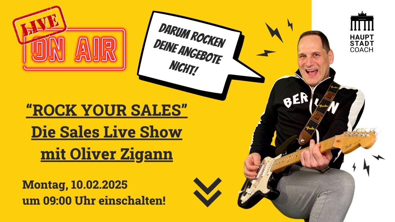 🎸ROCK YOUR SALES - Die SALES LIVE SHOW am 10.02.25 um 9:00 Uhr 🎸 - YouTube