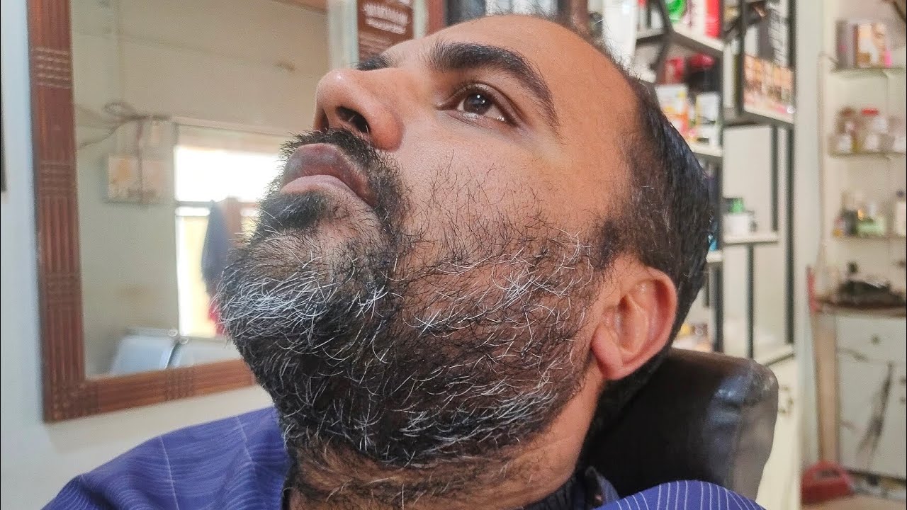 ASMR Insane Long Big and White Beard Shaved with trimmer : ASMR Haircut ...