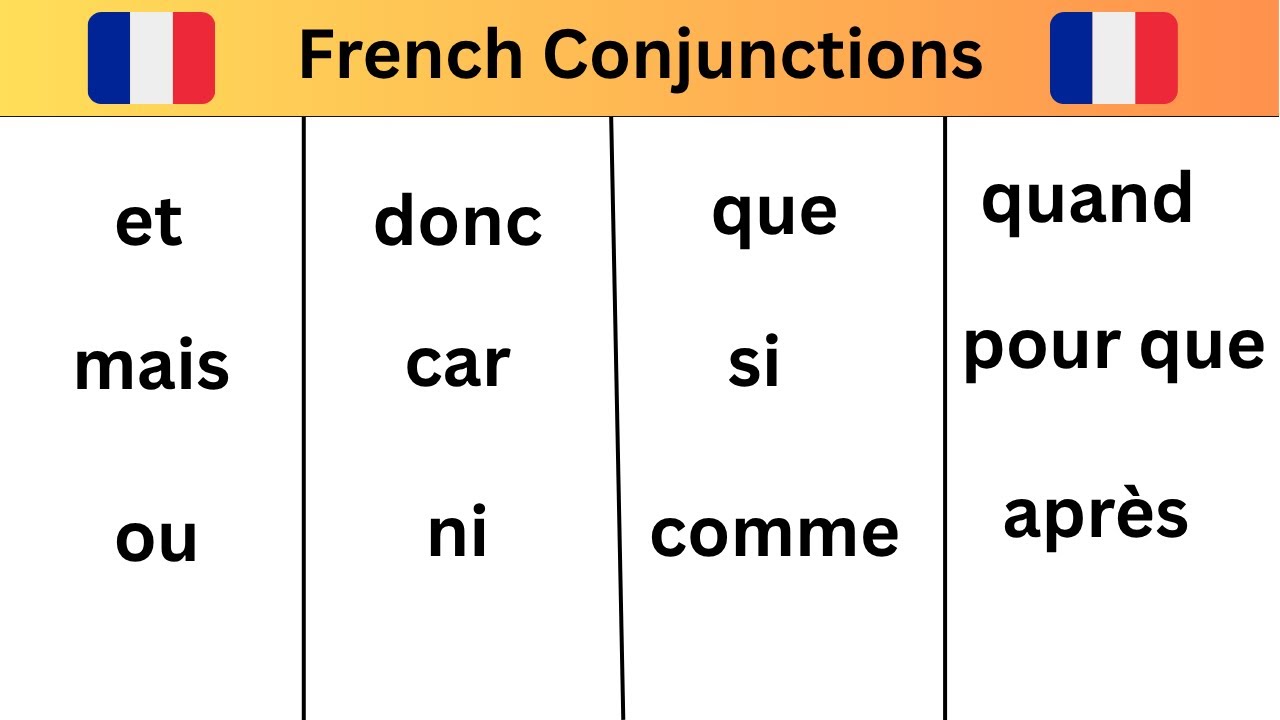 French Conjunctions You NEED to Know! - YouTube