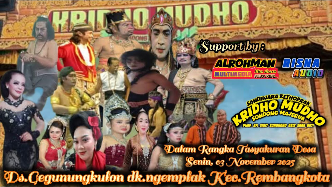 🔴LIVE MLM SW. KETHOPRAK KRIDHO MUDHO | LAKON : GLIMBUR SUNAT DAMAR ...