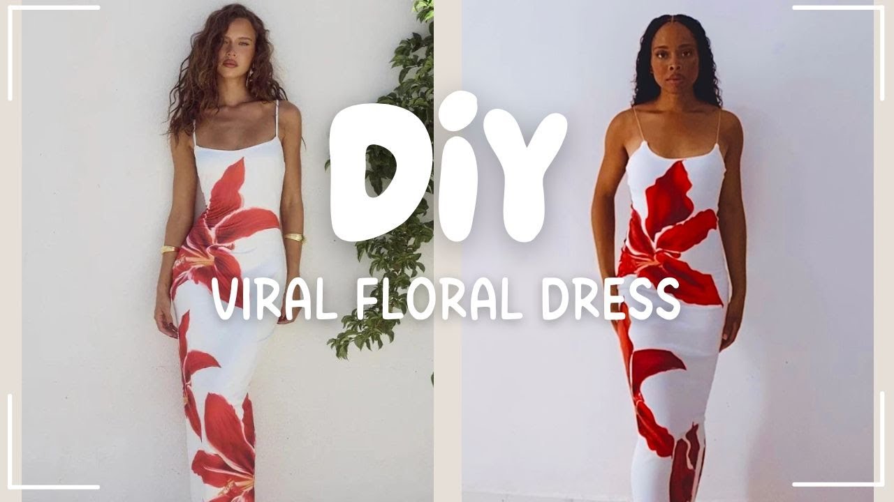 DIY | Viral Floral Dress - YouTube