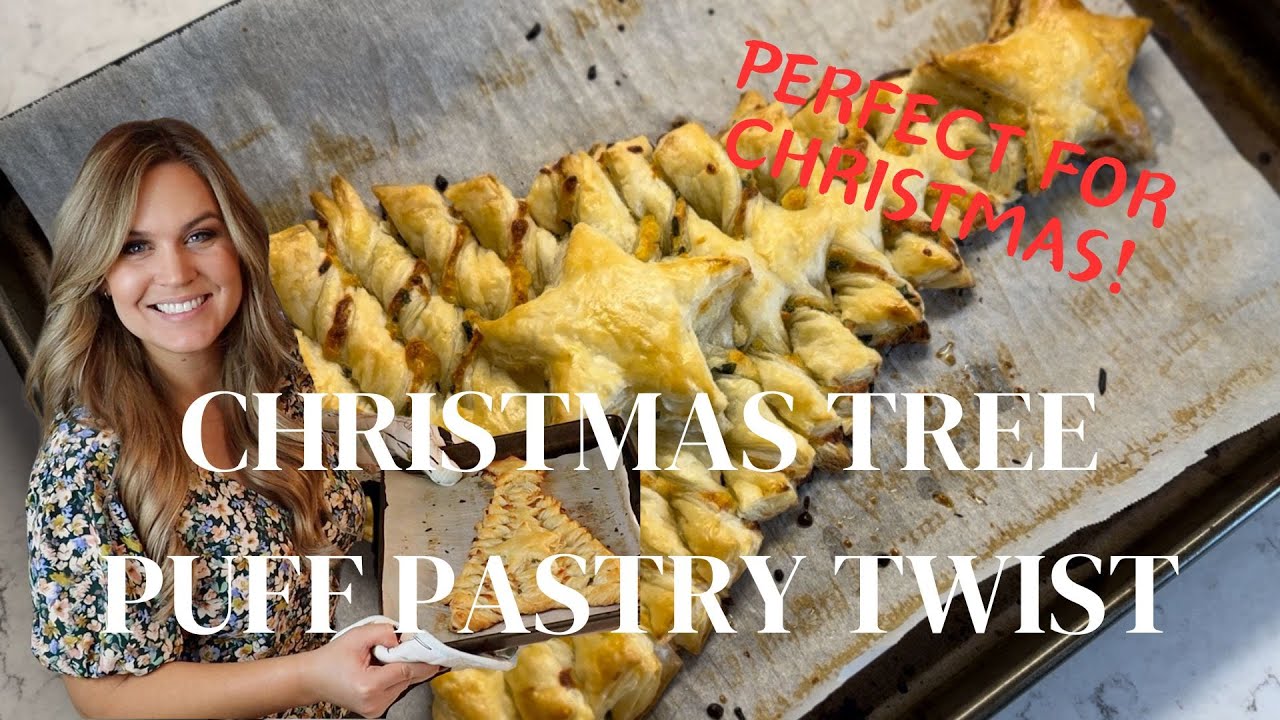 Cheesy Garlic Christmas Tree Twist | Puff pastry hack! - YouTube