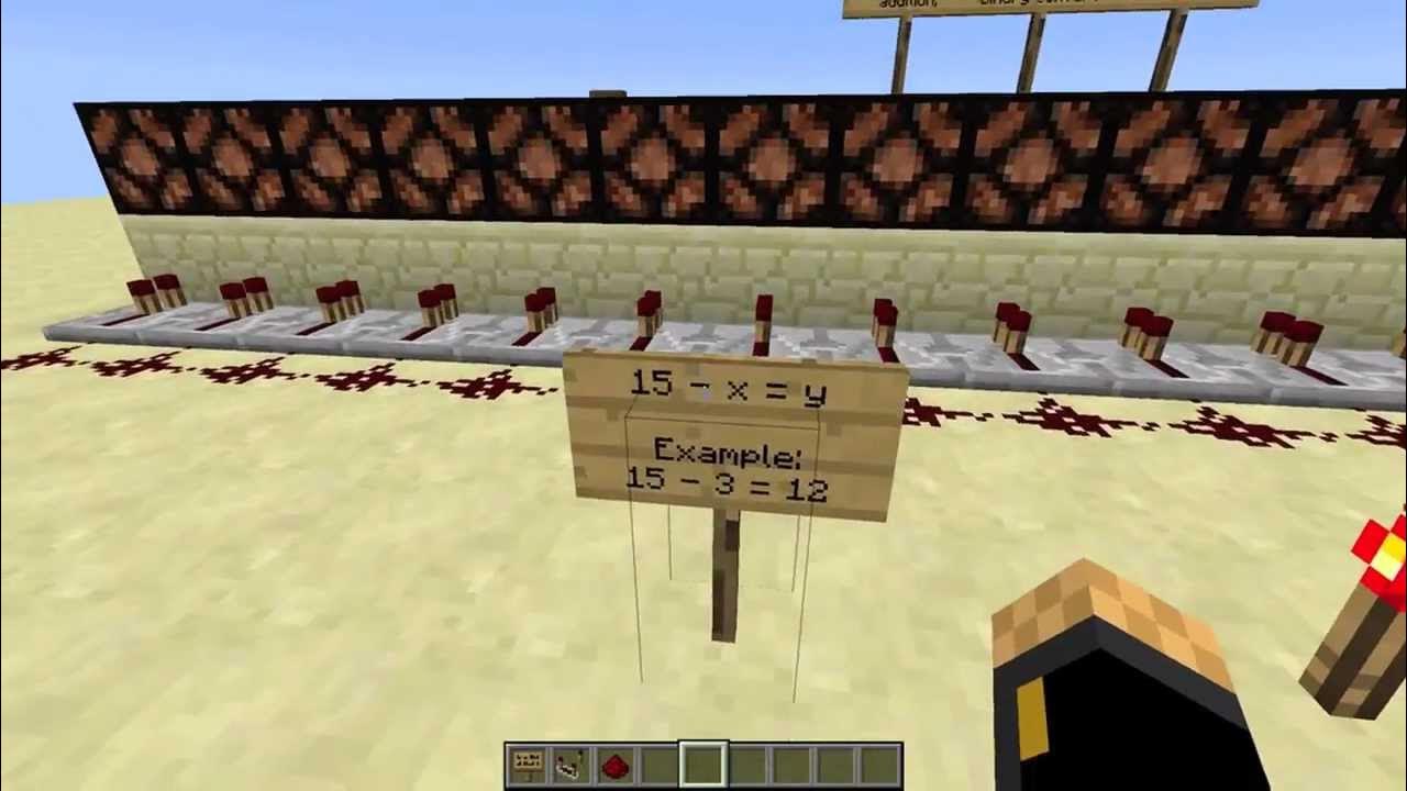 Analog redstone ADDER! /Binary to analog signal converter - YouTube