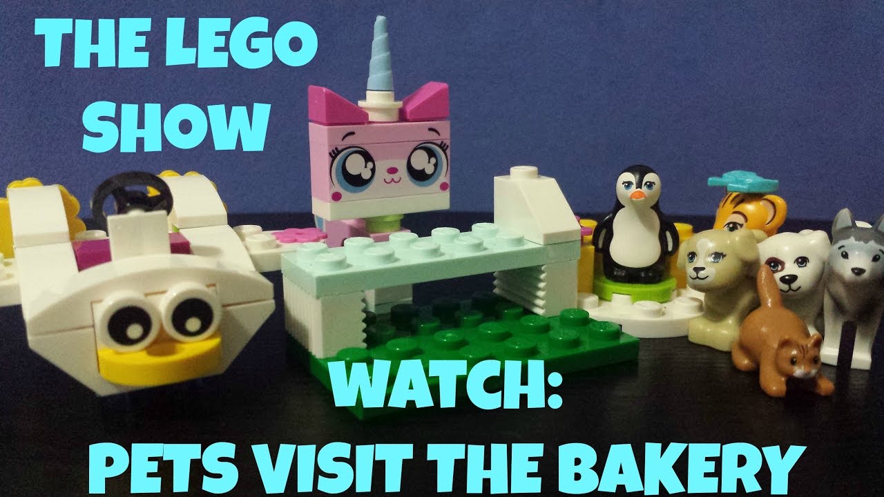 LEGO SHOW with DIMENSIONS UNIKITTY!! | PETS VISIT THE BAKERY - YouTube