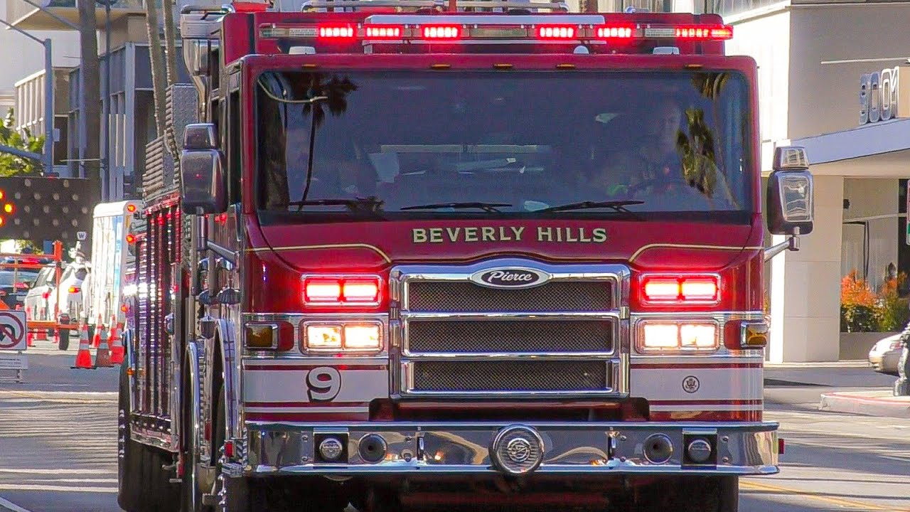 Beverly Hills Fire Battalion 1, Engine 1, Truck 9, Engine 5, Rescue 5 ...