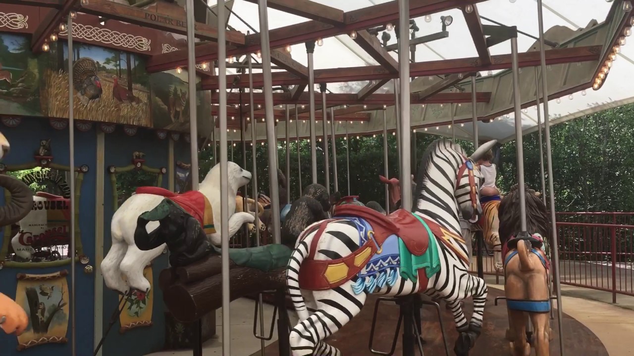 Carousel ride at Bham Zoo July 2017 - YouTube