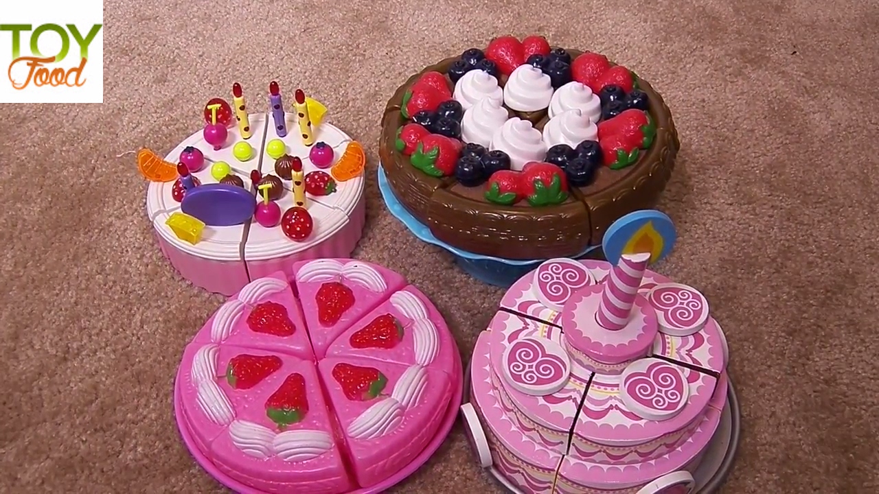 TOY CUTTING VELCRO CAKES BIRTHDAY CAKES FOR KIDS - YouTube
