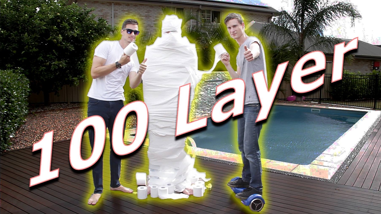 100 LAYER TOILET PAPER CHALLENGE - YouTube