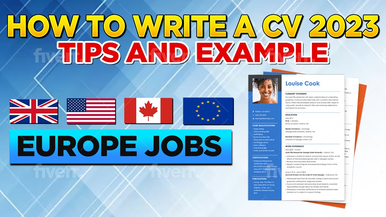 How to write a CV 2023 - Tips and Example - YouTube