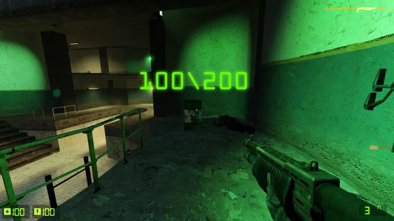 Shotgun in hl2dm 100/200 - YouTube