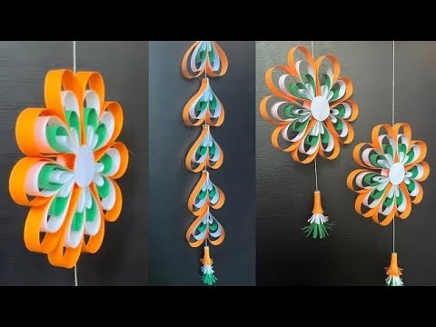 Special Tricolor Paper Hanging | DIY Republic Day Decoration Ideas ...