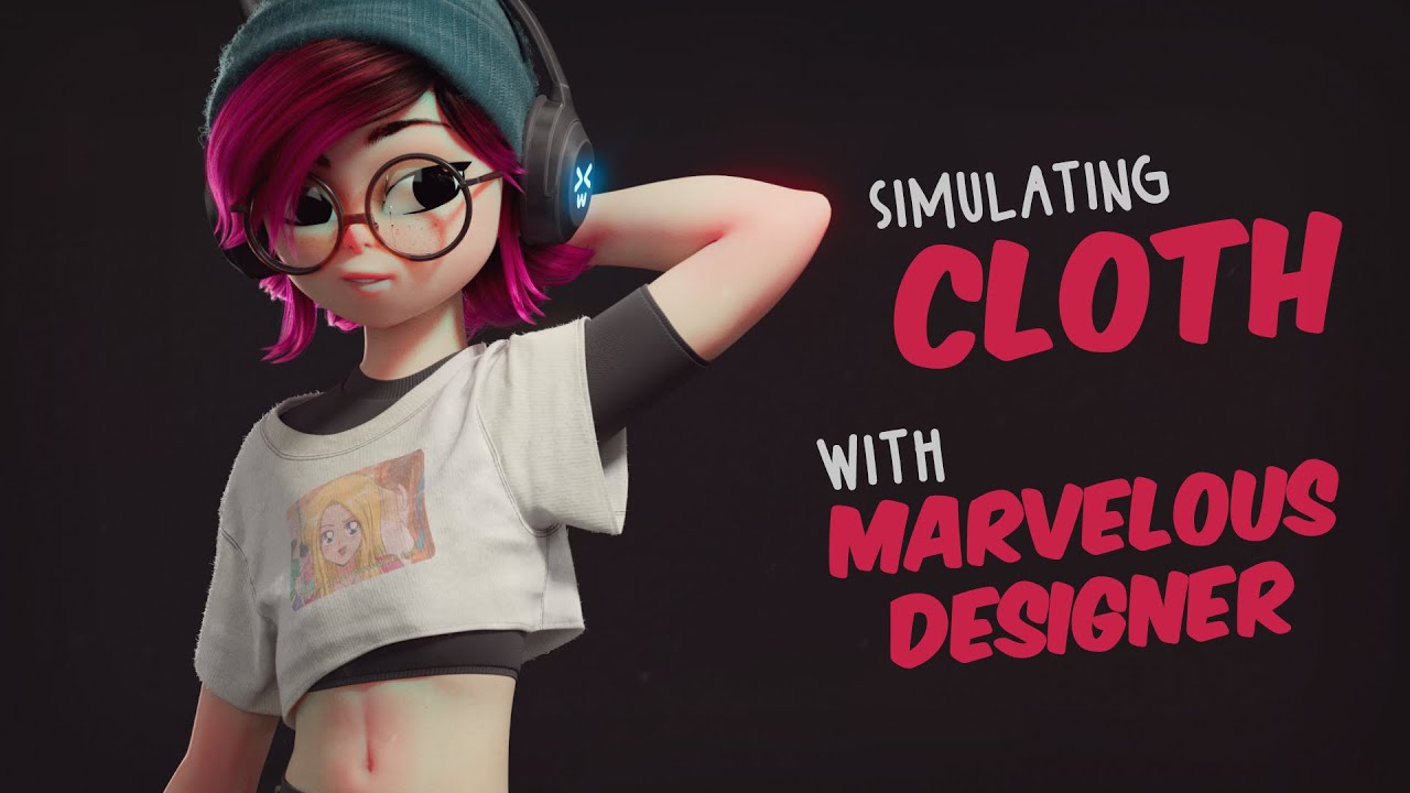 Simulating cloth in Marvelous Designer for character poses - YouTube