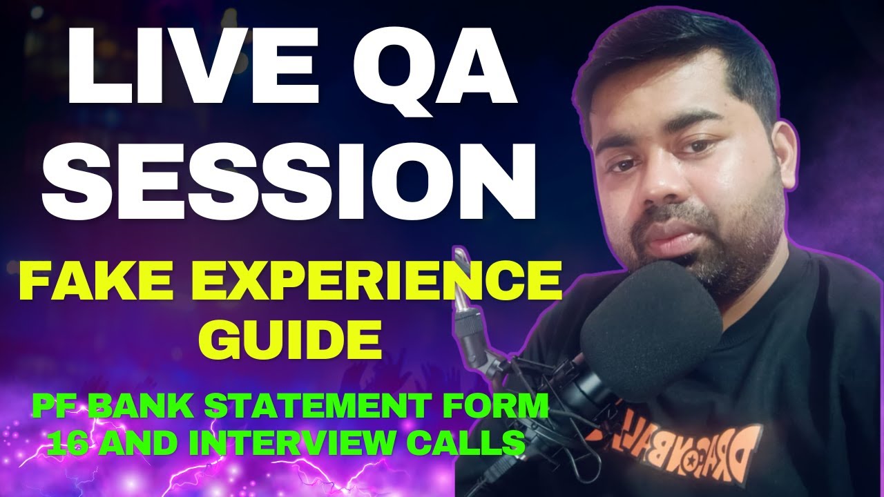 🚨 Live Q&A: Fake Experience Risks | PF, Bank Statement & Form 16 ...