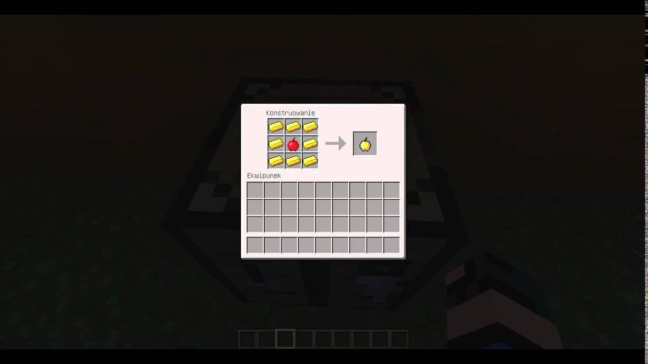 Minecraft- Jak zrobic kox jablko oraz zwykle zlote jablko #4 - YouTube