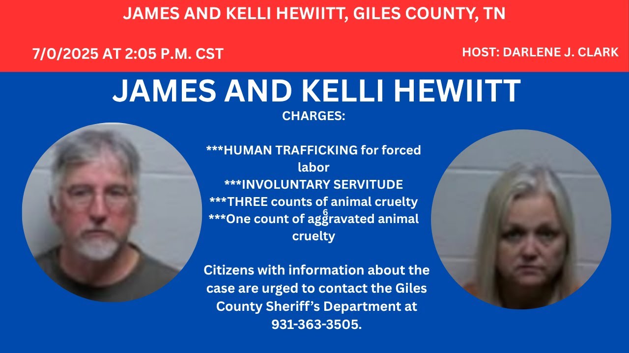 James and Kelli Hewitt, Giles Co. TN, ARRESTED FOR HUMAN TRAFFICKING ...