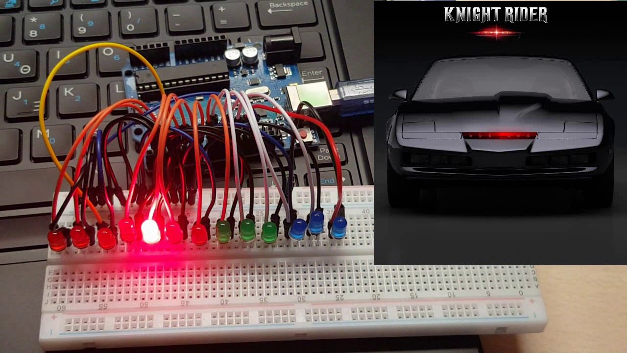 Arduino- Knight Rider project | Andrew K13 - YouTube