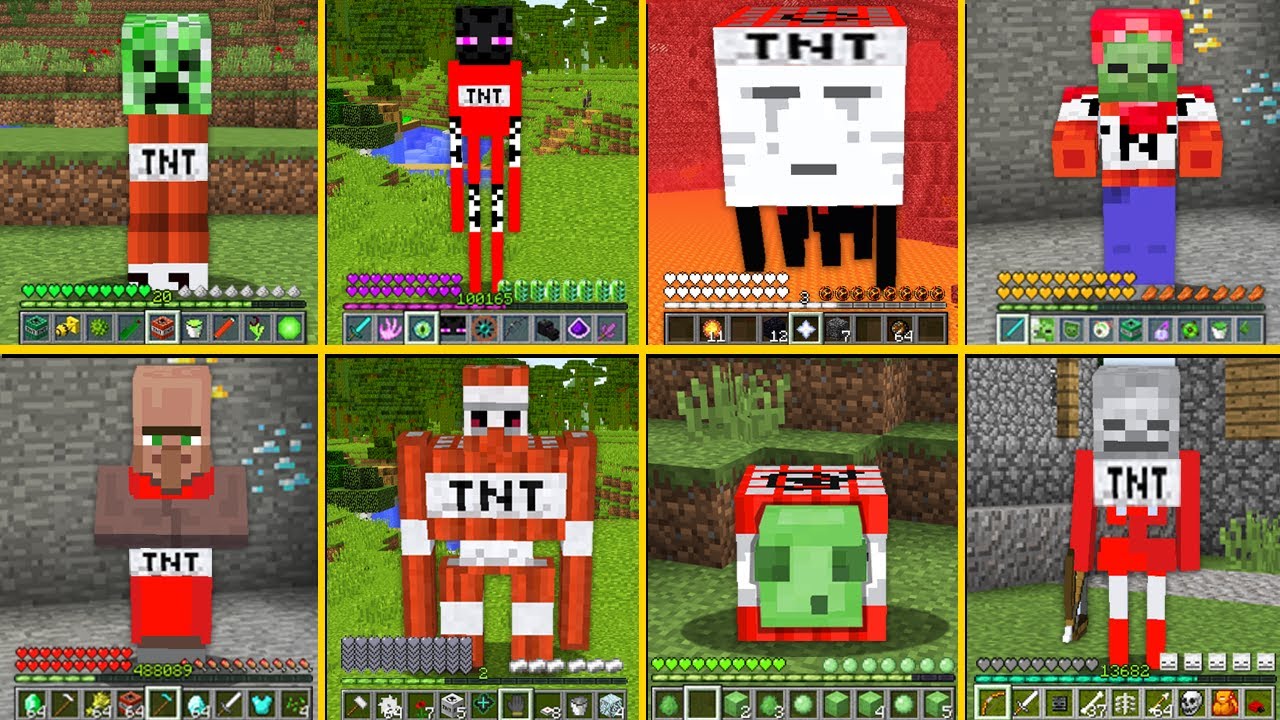 Minecraft ALL MOBS BECAME TNT !!! What Mob is the best? MONSTER SCHOOL ...