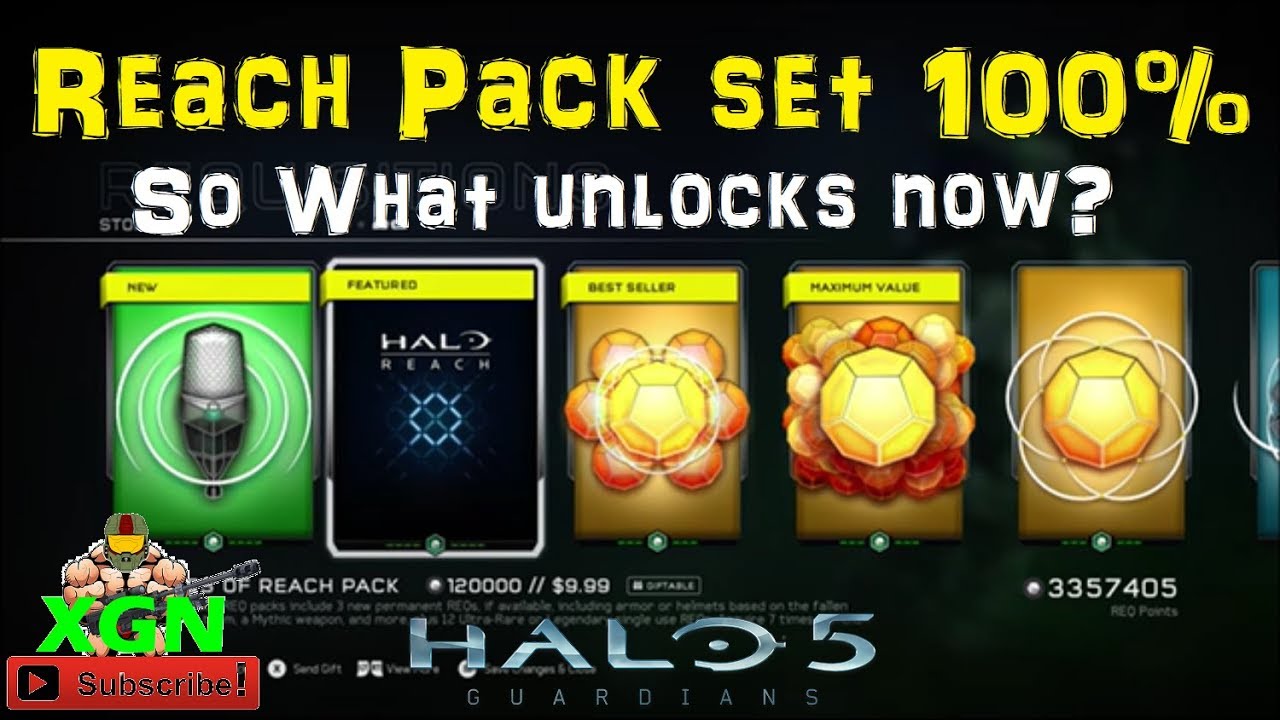 Halo 5 Memories of Reach req pack returns, pack opening with full set ...