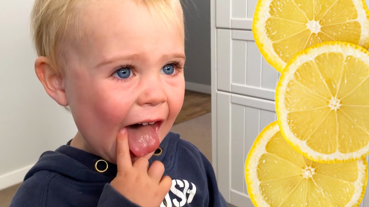 Child eats Lemon - very funny! - YouTube