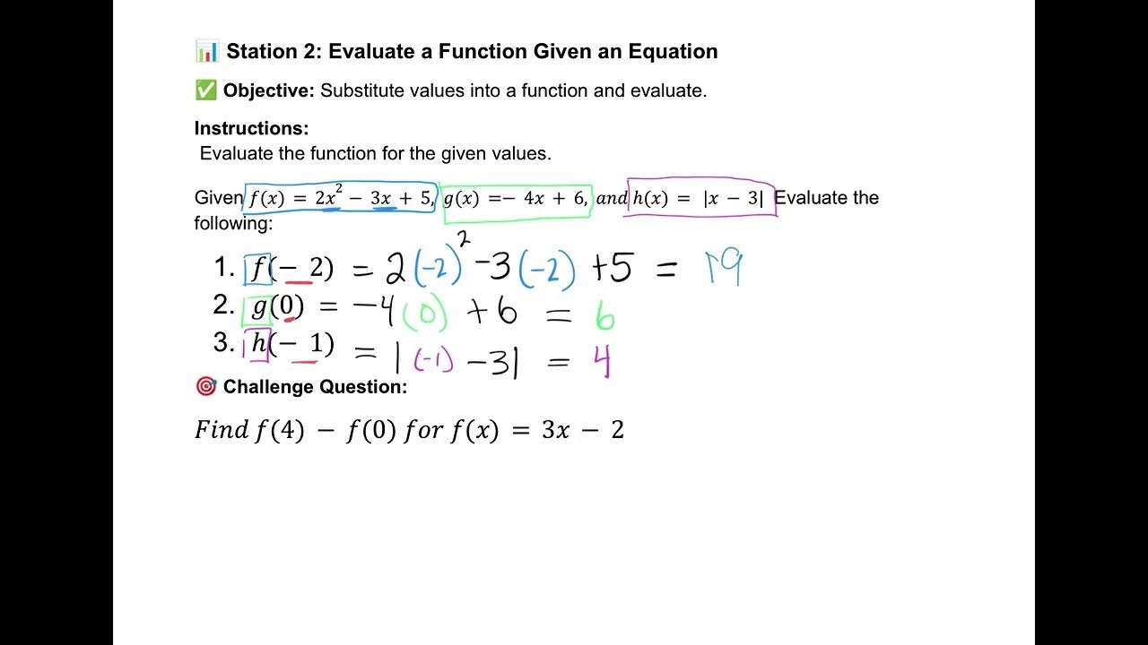 Evaluating from an Equation - YouTube