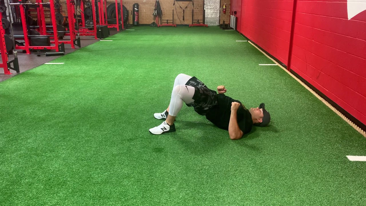 Duck Stance Glute Bridge - YouTube