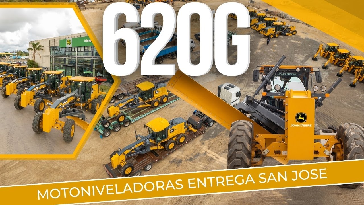 JHON DEERE 620G MOTONIVELADORA - YouTube