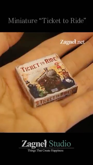 Miniature version of Ticket to ride. #miniature #diy #craft #crafting # ...