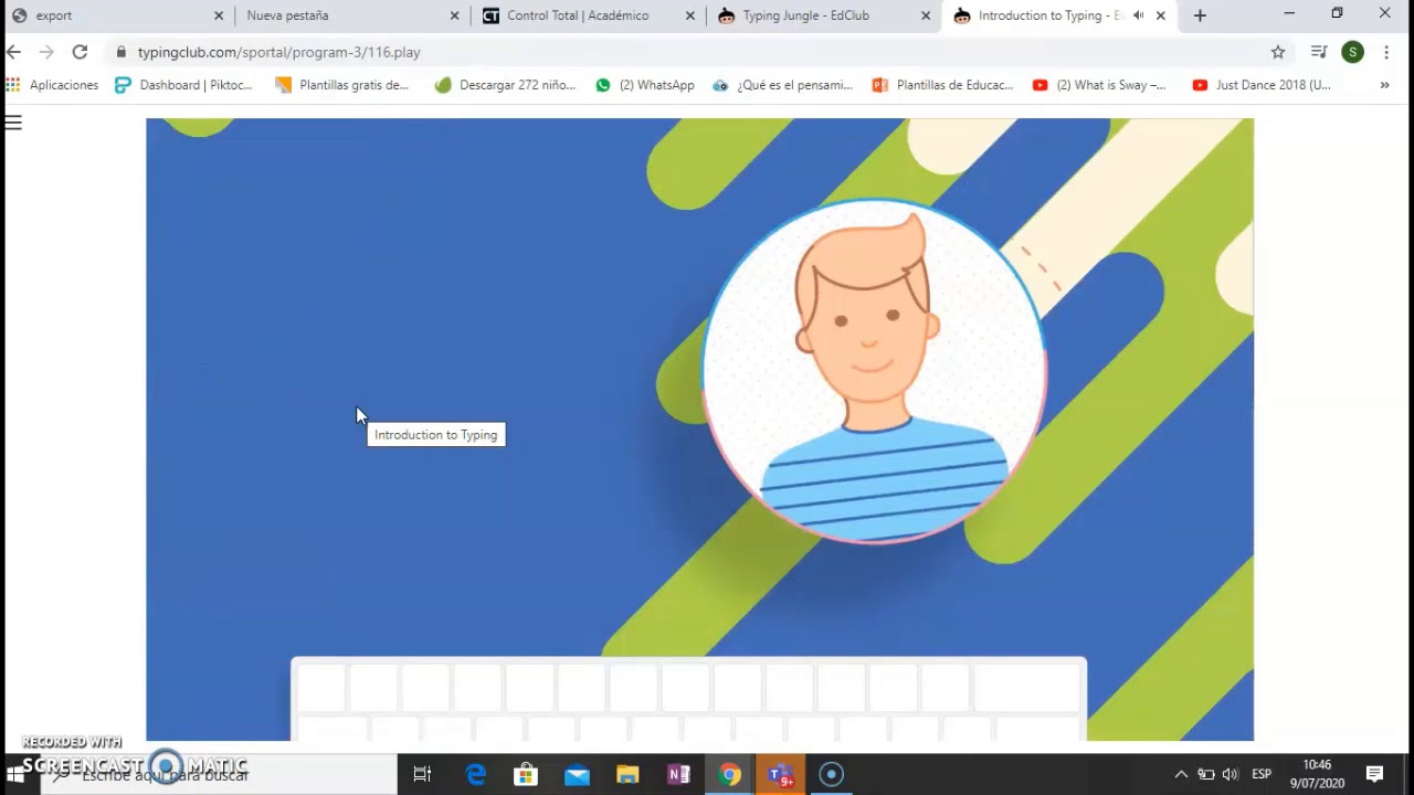 Iniciar sesión y trabajar en Typing Club - YouTube