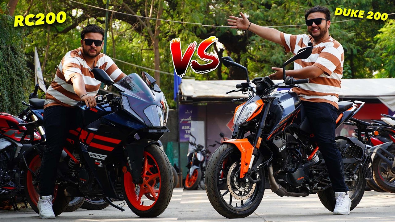 KTM Duke 200 vs RC 200: Naked vs Supersport Battle" - YouTube