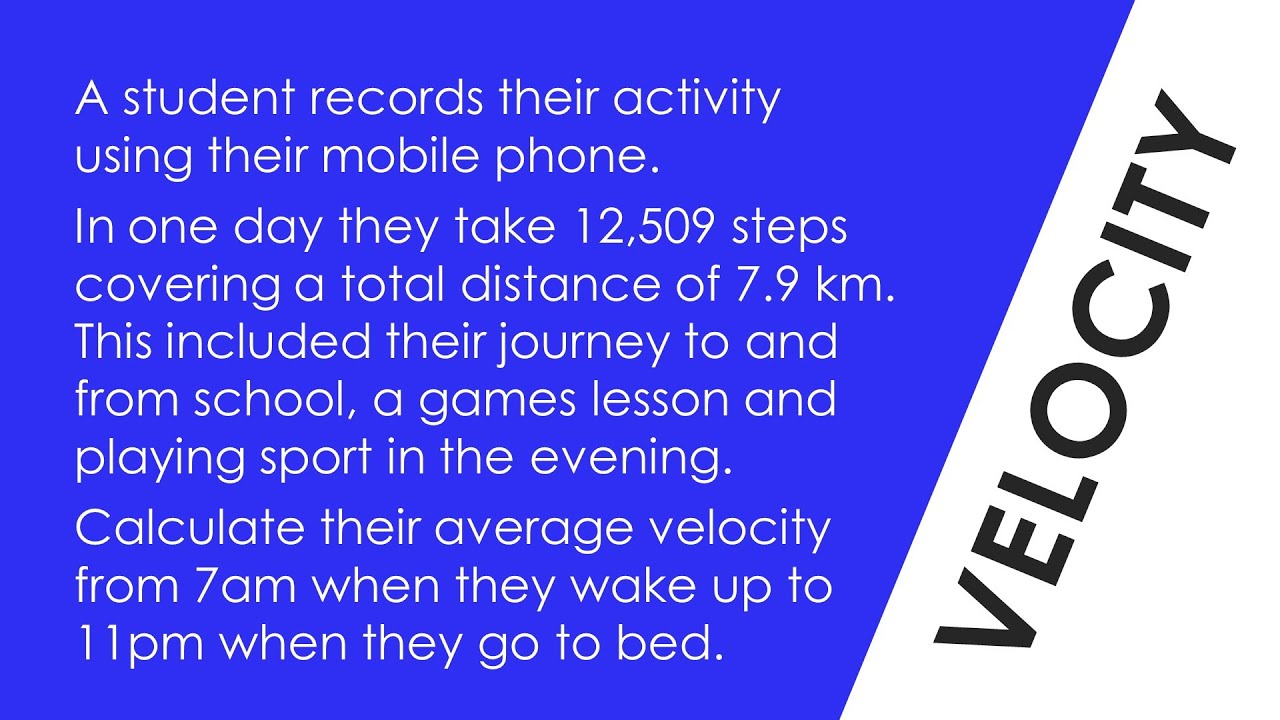 Calculating the Average Velocity - WORKED EXAMPLE - GCSE Physics - YouTube
