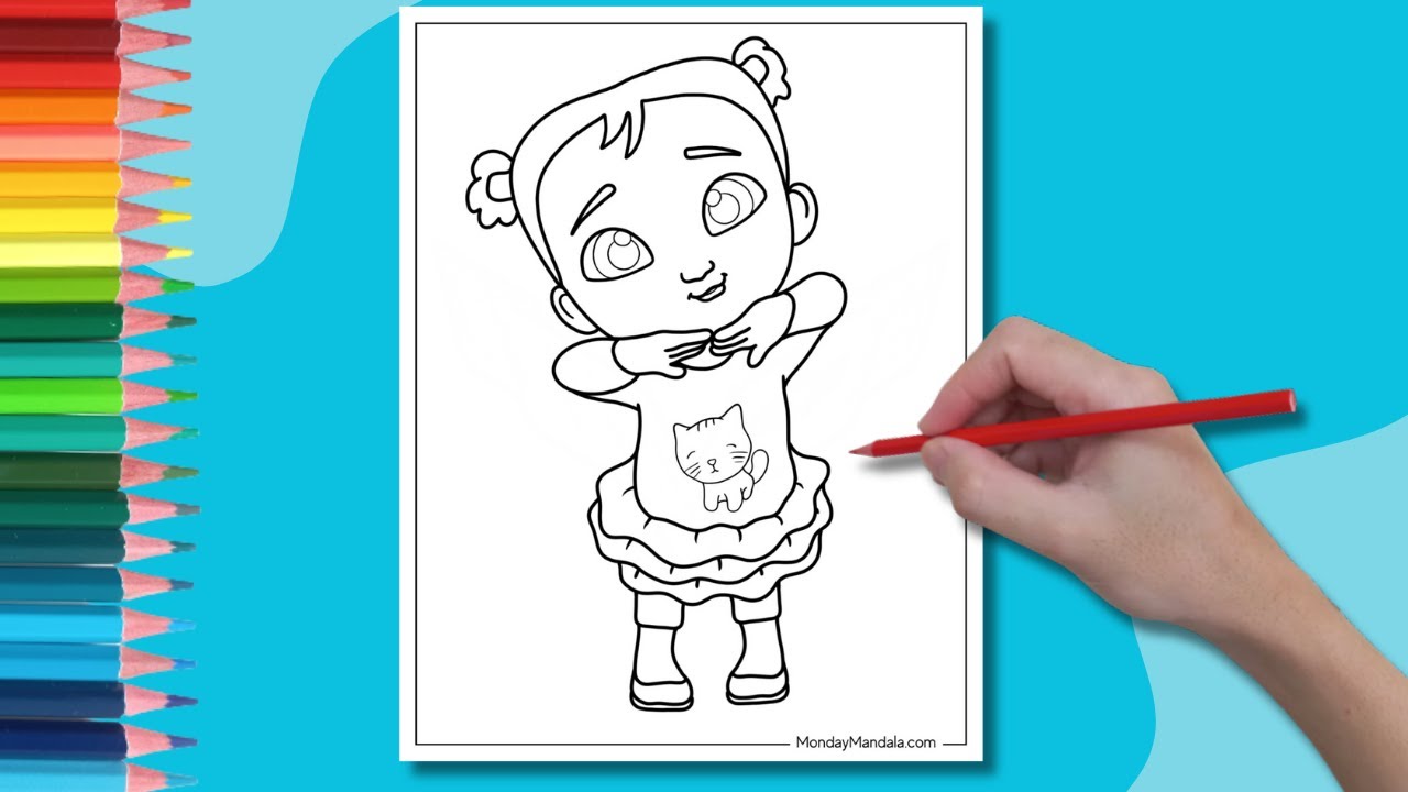 Coloring Cocomelon: Cute Cece | Cocomelon Cece | Coloring Cocomelon ...