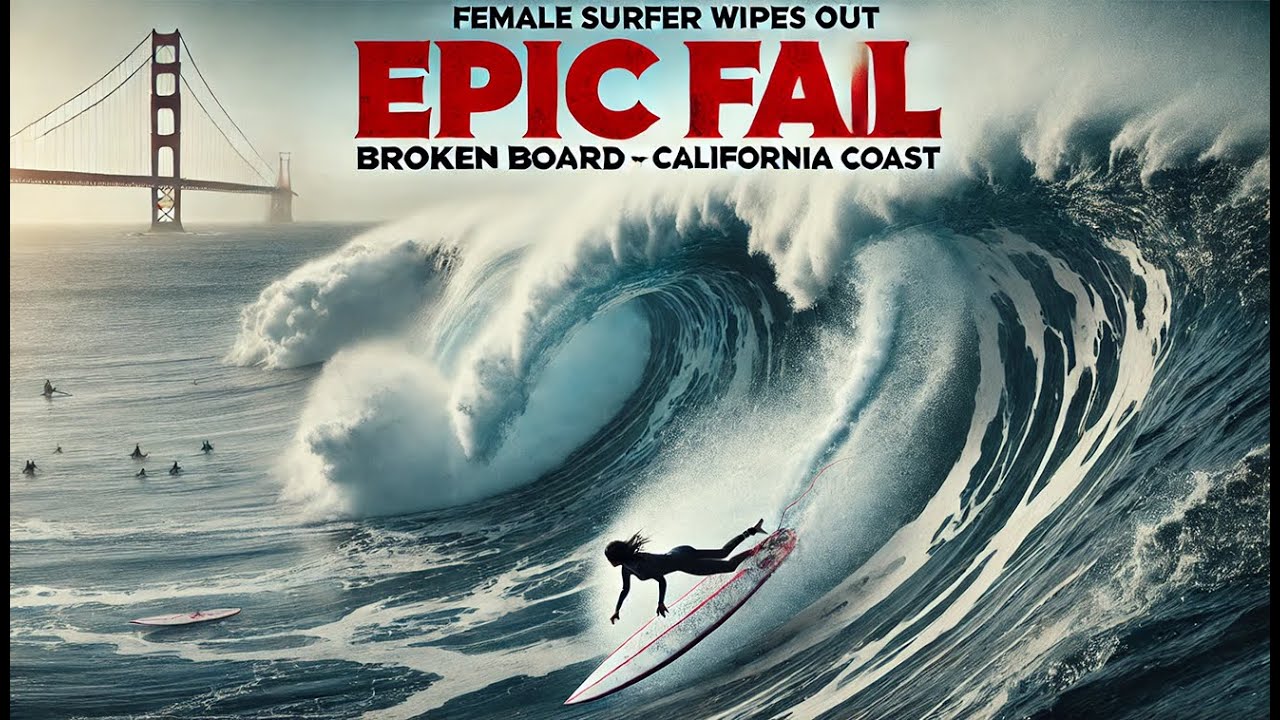 🌊 EPIC FAIL! Female Surfer Wipes Out Paddling Into MASSIVE Wave 🌊 ...
