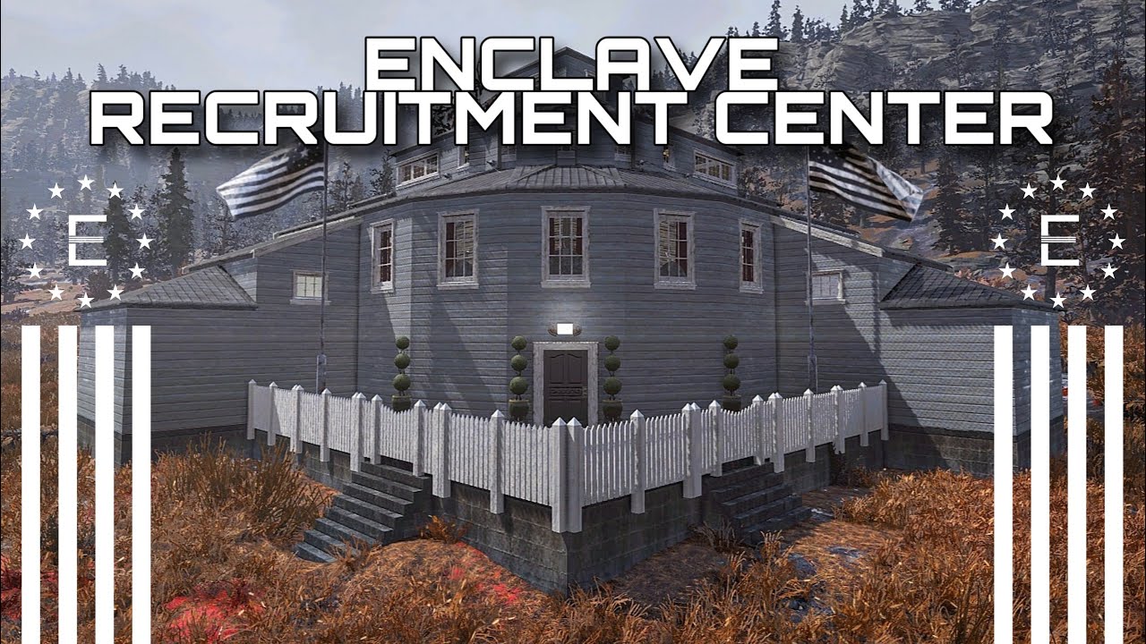 Fallout 76 - Camp Creations (Enclave Recruitment Center) - YouTube
