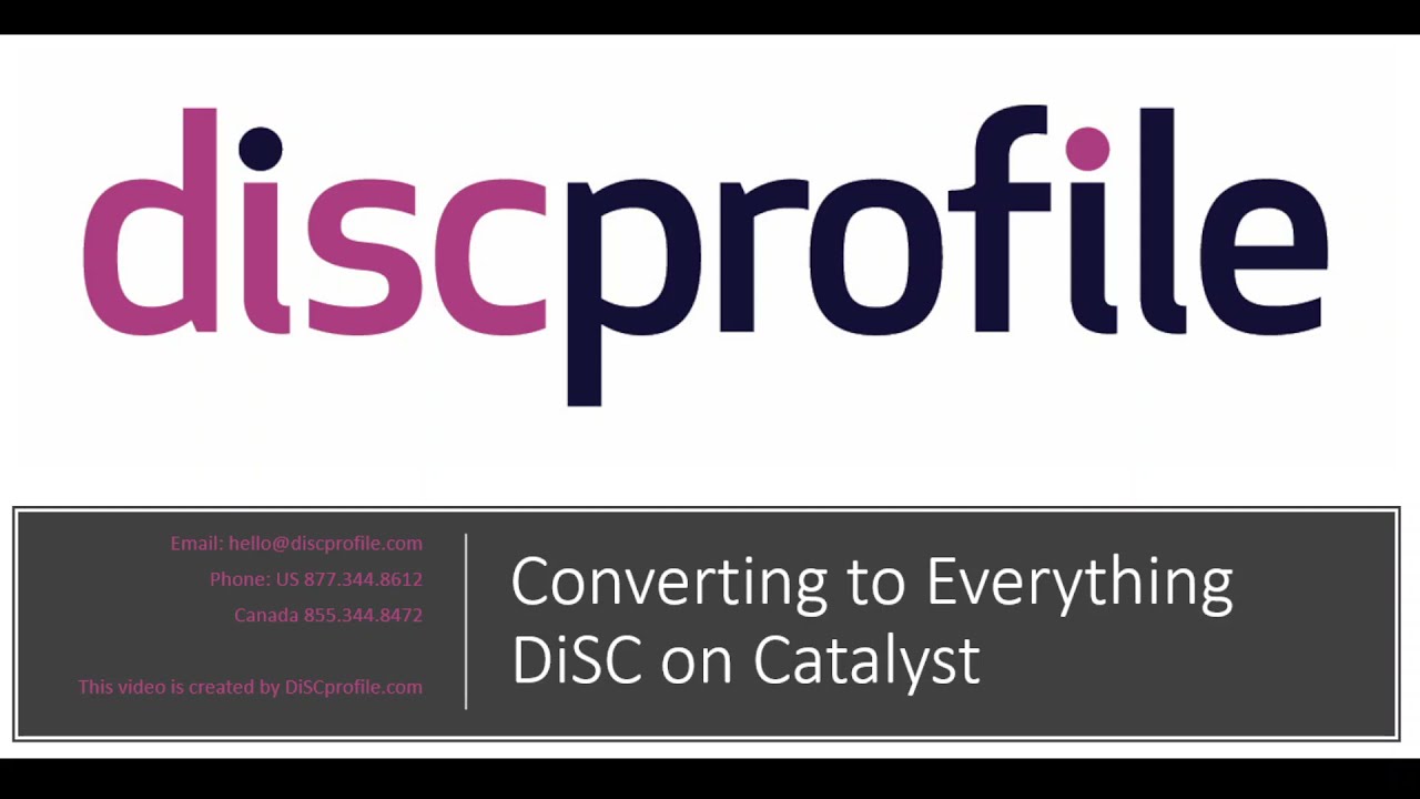Upgrading to Everything DiSC on Catalyst - YouTube