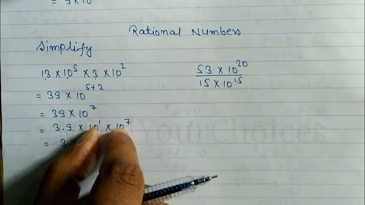 Rational Numbers | Scientific | Simplify | Notation | BLE Mathematics Exam Q.Solution | Class 8 ...