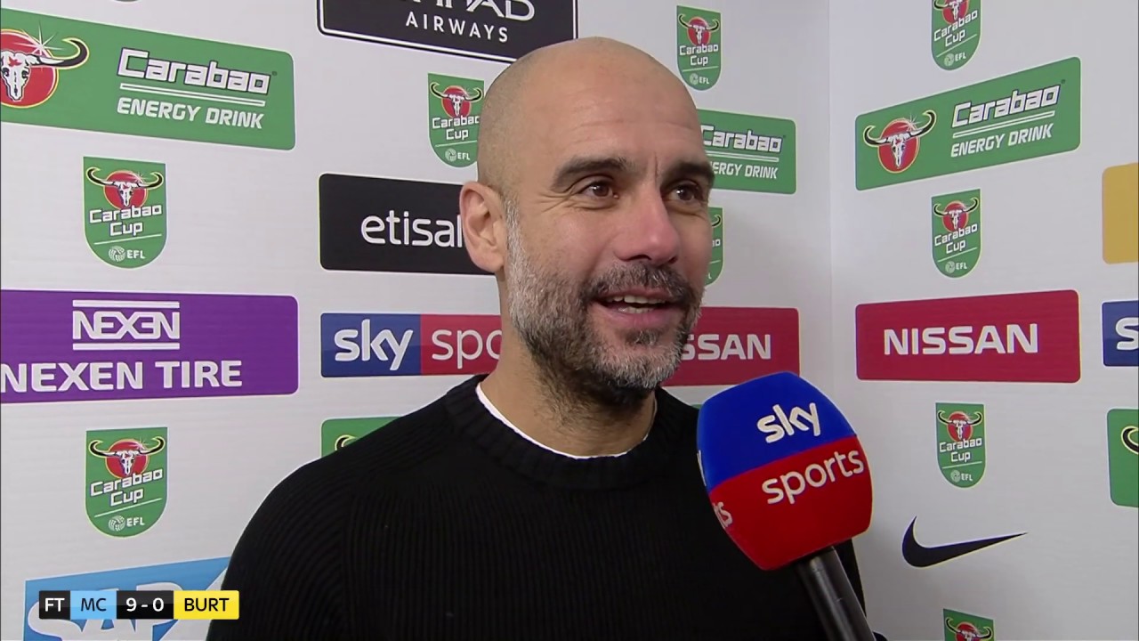 Pep Guardiola respectfully praises Burton for reaching semis after 9-0 ...