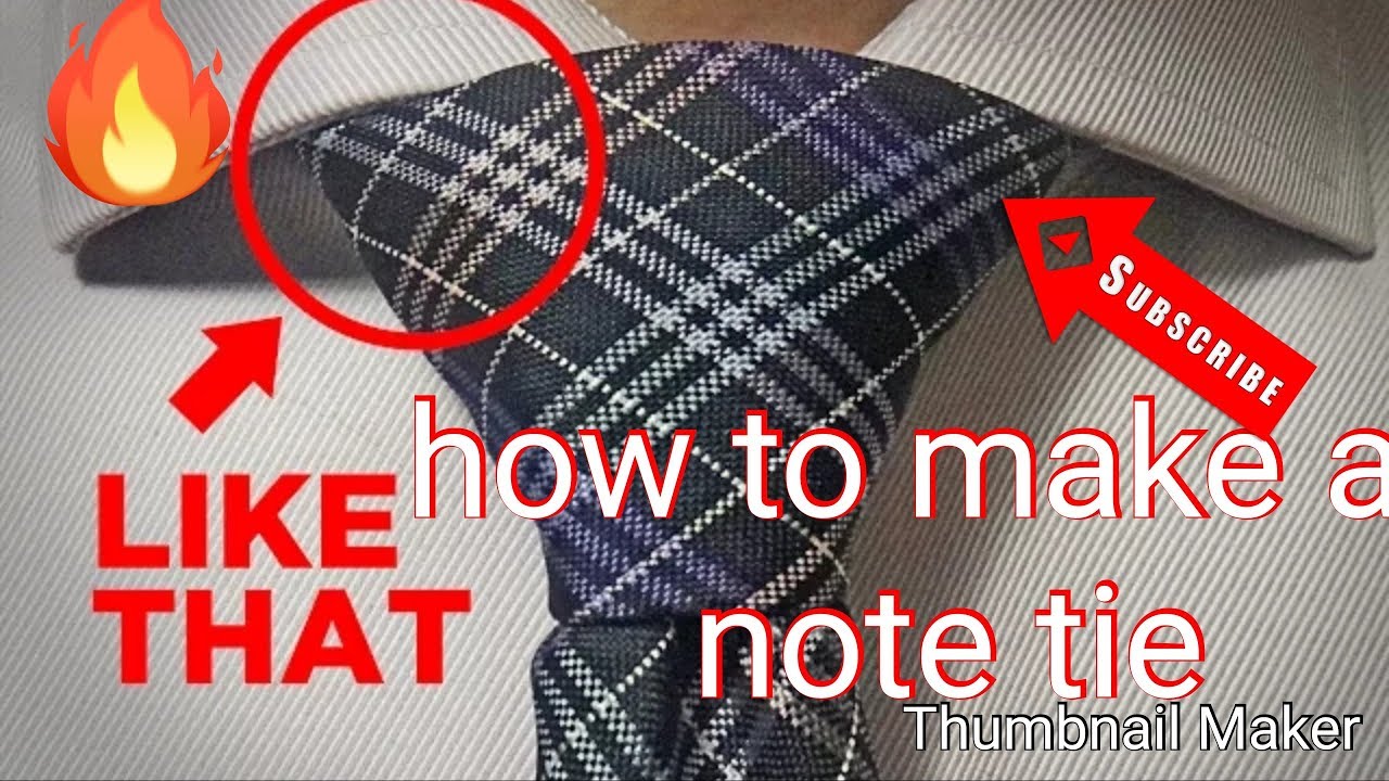 How to make note tie - YouTube